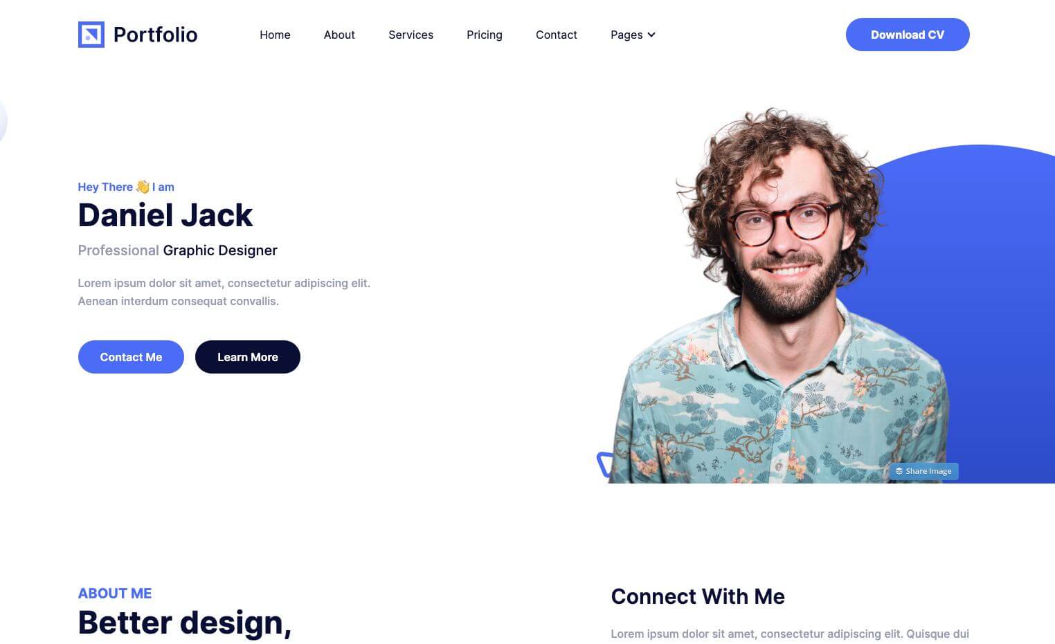 Portfolio Tailwind CSS Portfolio Web Template UIdeck 